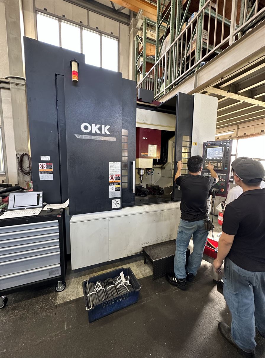 OKK（Nidec） VP600新規マシニングを追加しました。 | 長尺｜大型｜旋盤加工|横中グリ|長尺|旋盤|機械加工は愛知県一宮市 岡西鉄工所